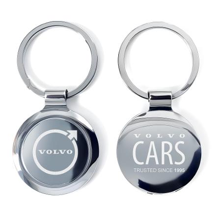 Custom Keychains - Metal Plated with Genuine Leather