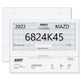 Temp Tag Paper CA, NV, WA, MN, IN, AZ, TX